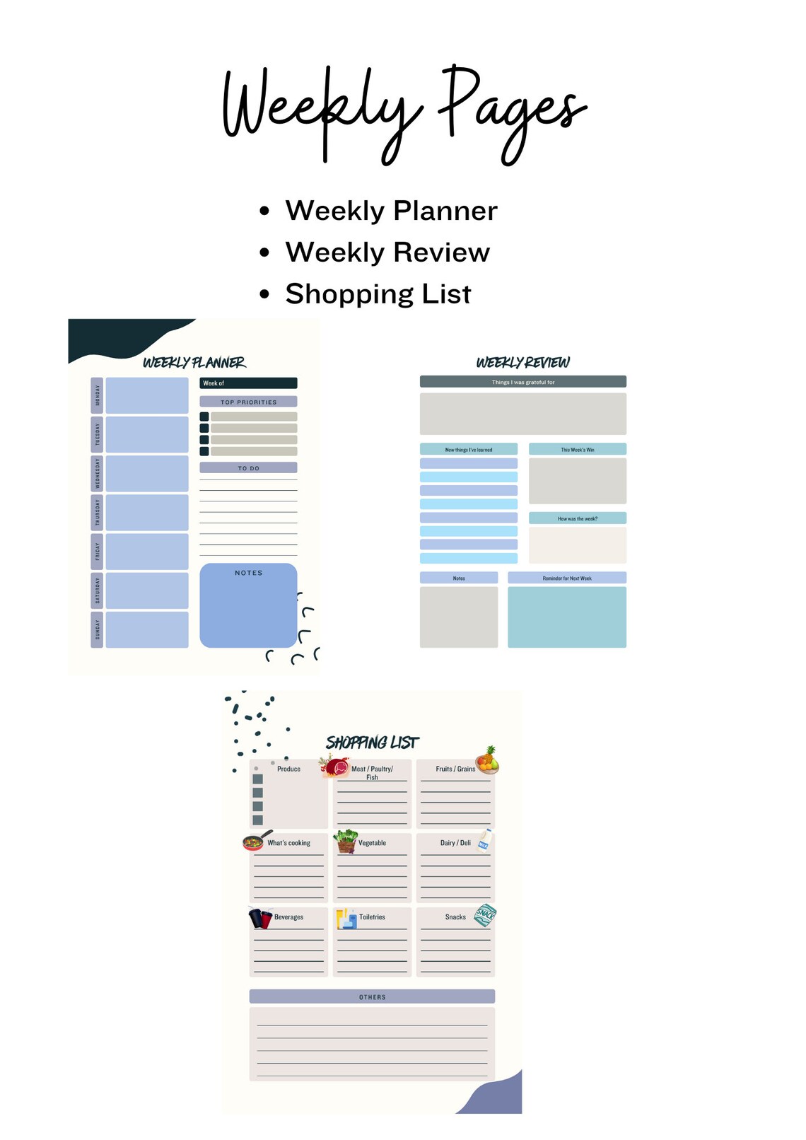 My Ultimate Planner, Printable Planner, Personal Planner Bundle, Daily ...