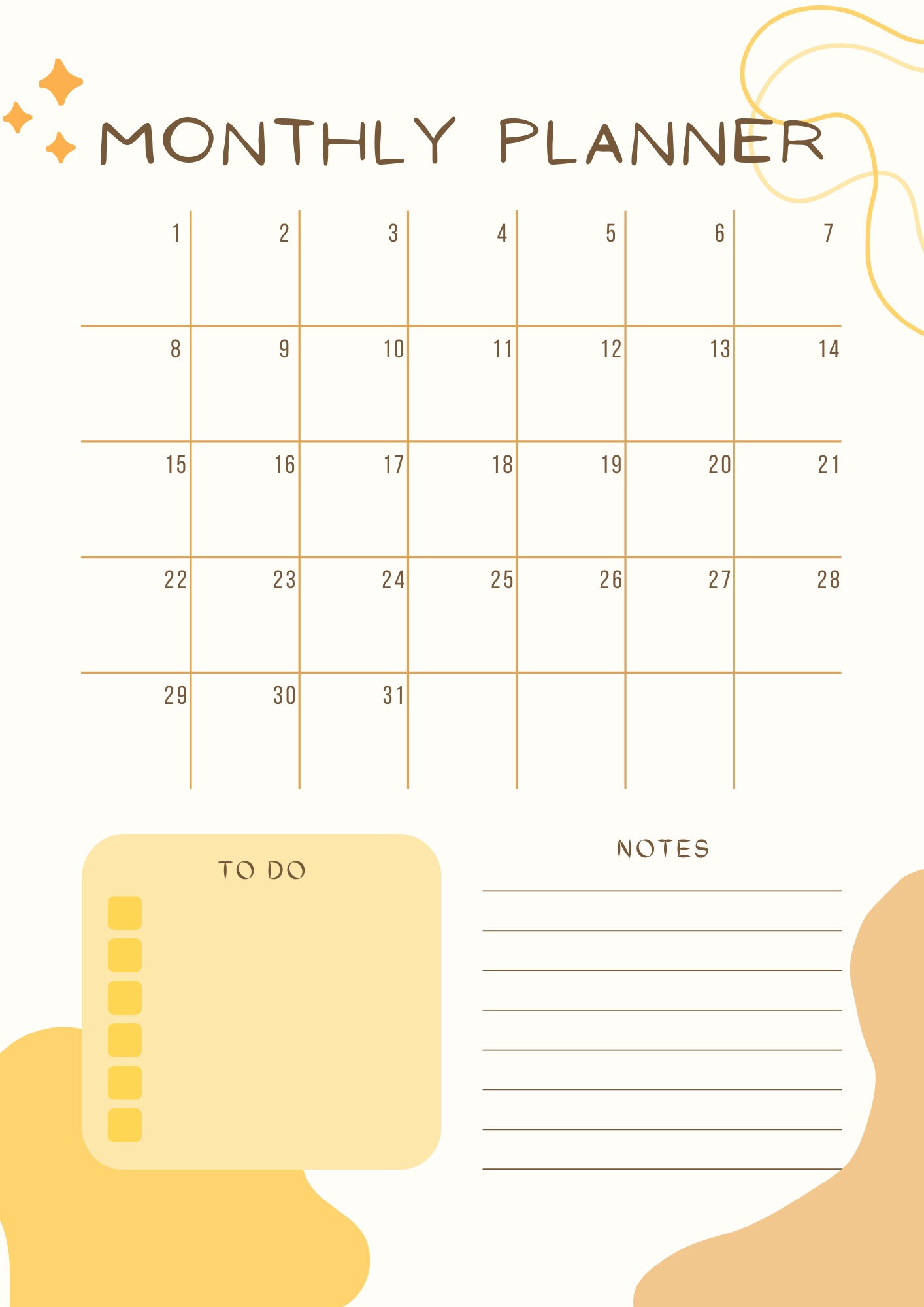Daily Weekly Monthly Printable Planner - Etsy