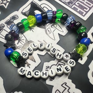 Pierce the Veil - Selfish Machines Themed Kandi Bracelet - Etsy