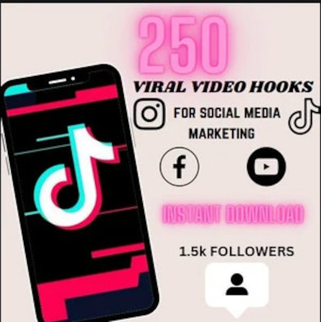 250 Tik Tok Hooks Viral - Etsy