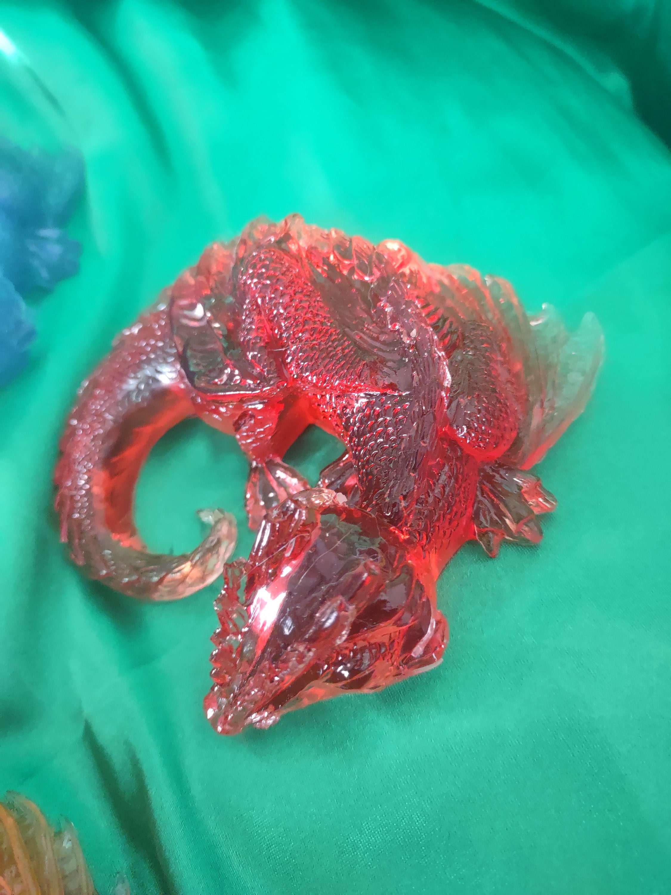 Curled Dragon Statue - Etsy