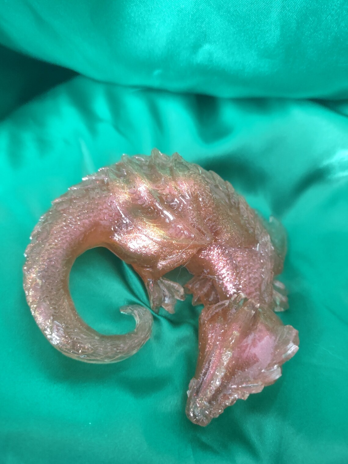 Curled Dragon Statue - Etsy