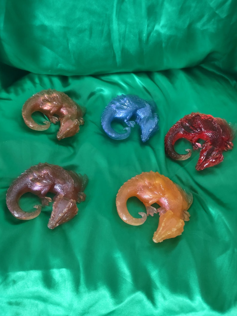 Curled Dragon Statue - Etsy