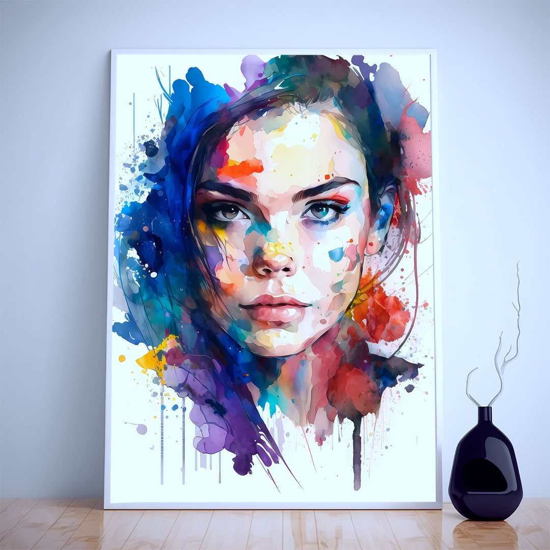 Art-house Digital Girl Portrait, DIGITAL DOWNLOAD - Etsy