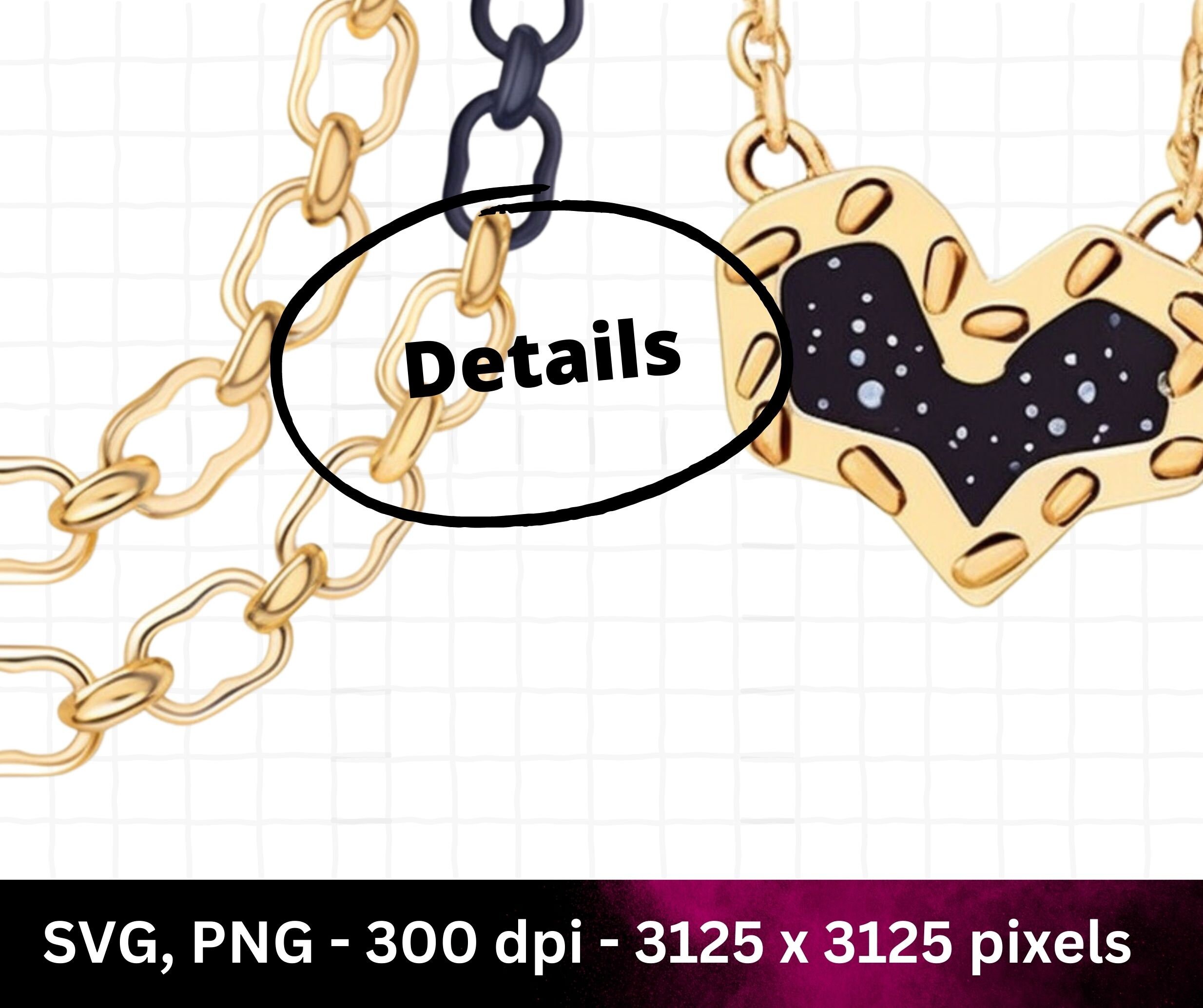 Gold Chains Clipart, 20 PNG, and 20 SVG Files - Etsy