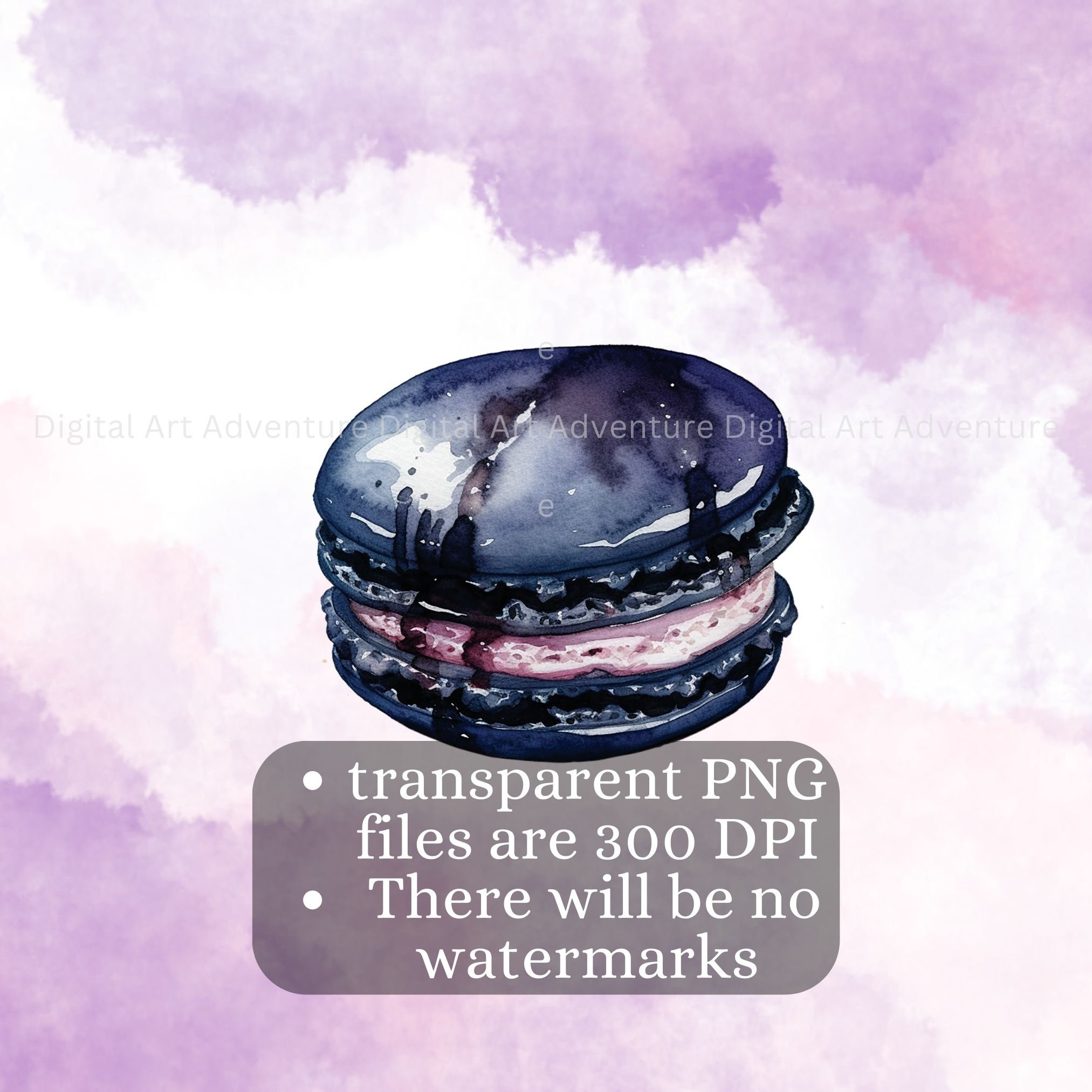 Macaroon Clipart Print, 25 PNG25 SVG, Watercolor, T-shirt Print ...