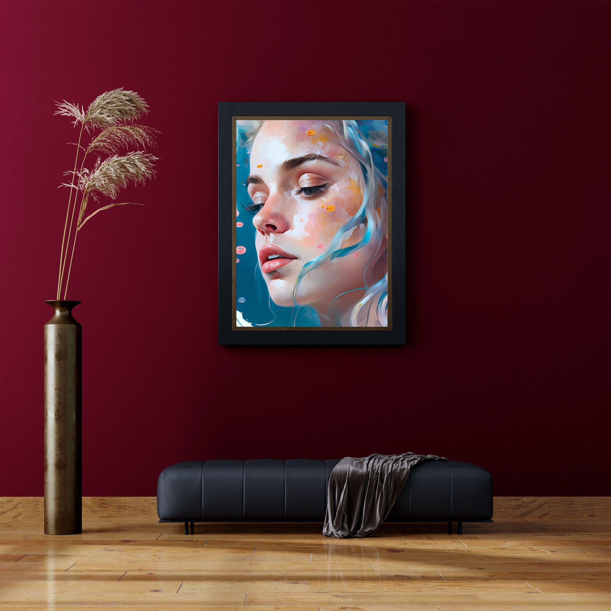 Art-house Style Digital Girl Portrait, Water Color, DIGITAL DOWNLOAD - Etsy