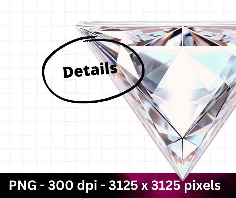 Diamond Clipart, 100 PNG, Watercolor, Gemstone Clipart - Etsy