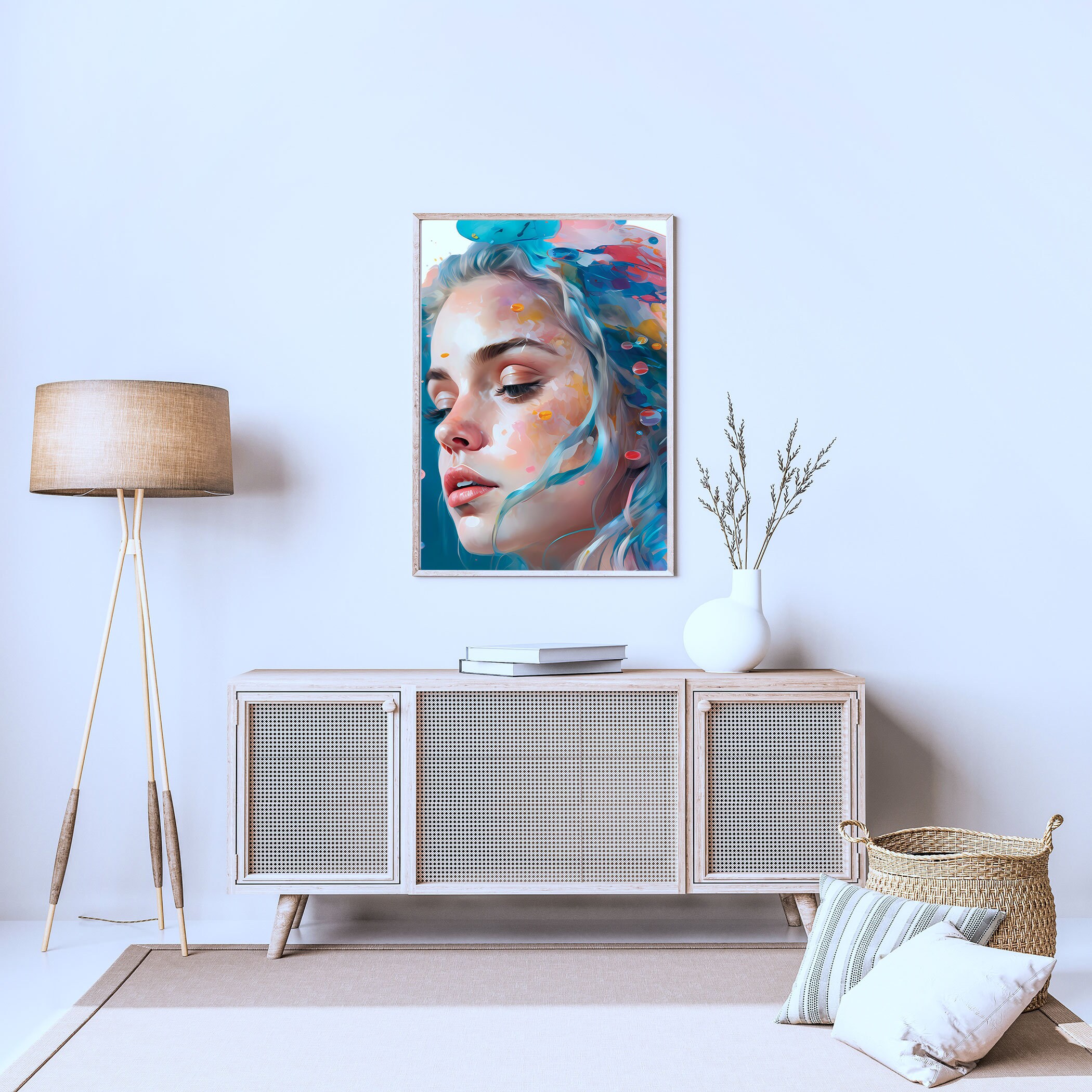Art-house Style Digital Girl Portrait Water Color DIGITAL - Etsy