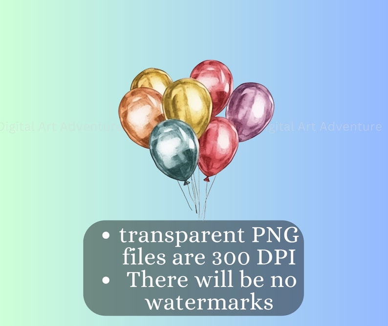 Premium Watercolor Balloons Clipart - Holiday Balls - Instant Download ...