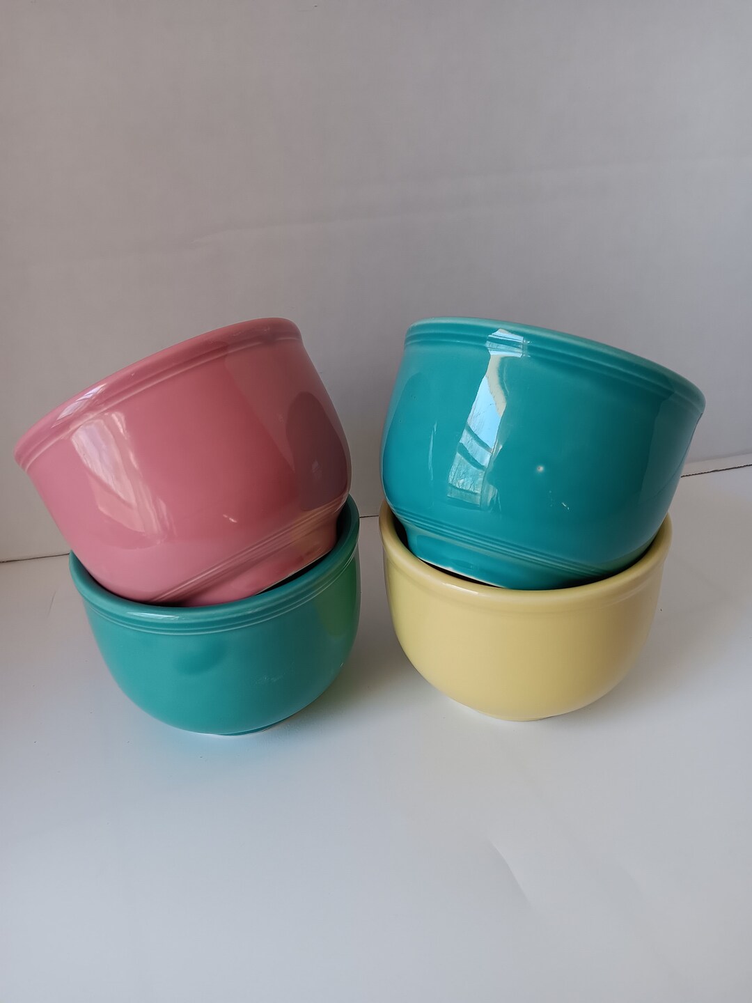 Fiesta Fiestaware Set of 4 Gusto Bowls Pastel 4 Homer Laughlin Dishes ...
