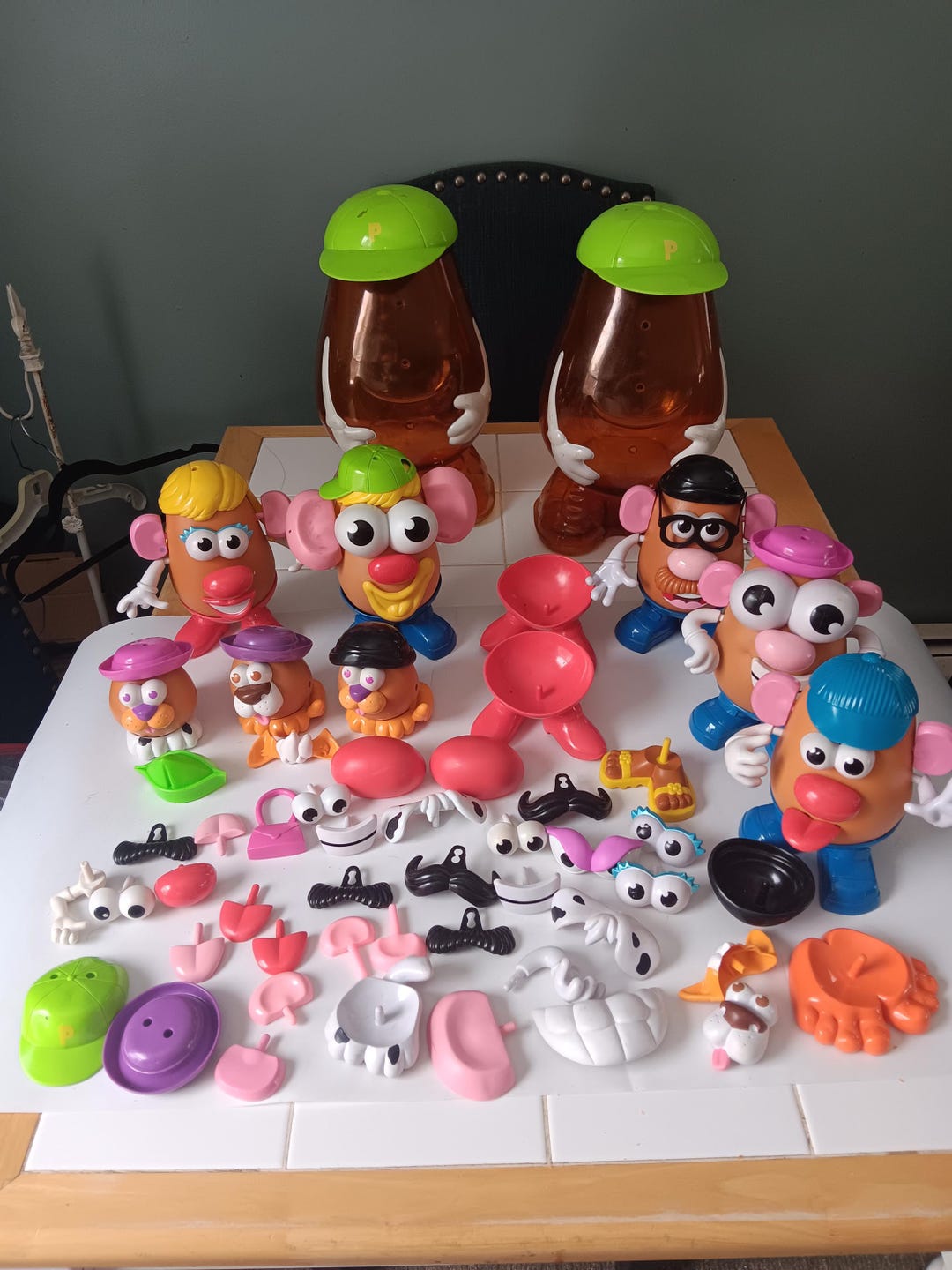 Mr. Potato Head Playskool Mixed Toy Lot 100+pc With Storage Bodies 90s ...