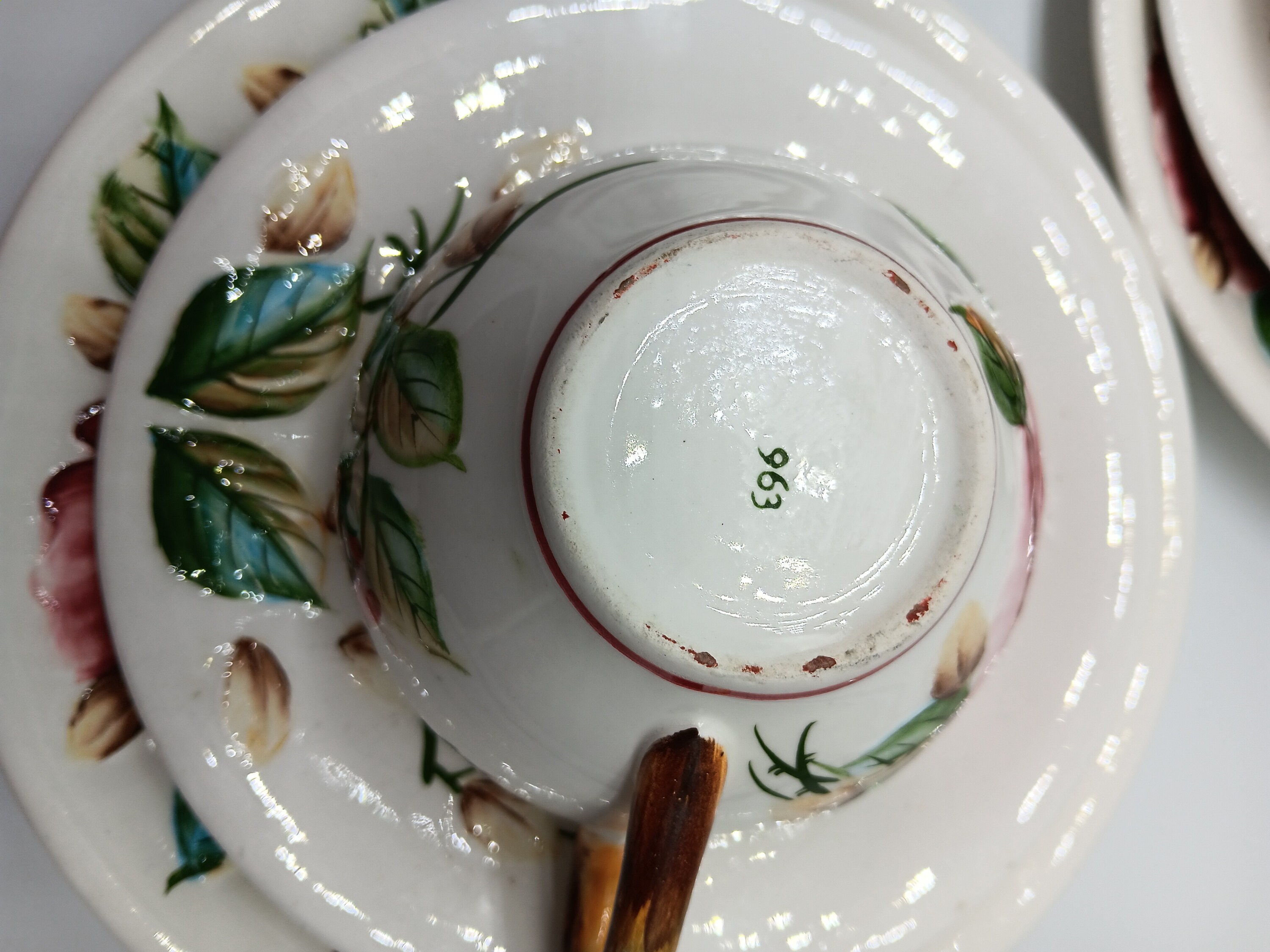 Vintage LEFTON Red Americana Floral Rose Hand-painted Plate & - Etsy
