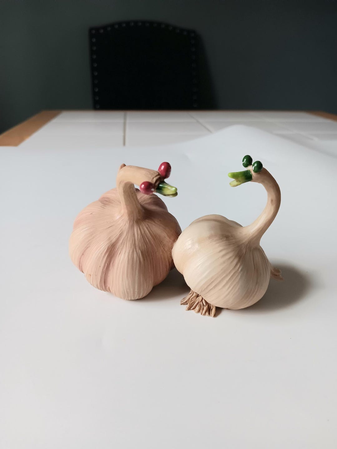 Enesco Home Grown Garlic Geese Food Themed Animal Sculpture Pair Figure ...
