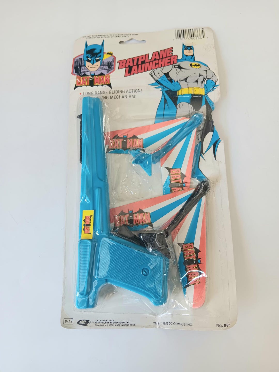 1989 Vintage Batman Batplane Launcher DC Comics Batplanes Toy Launcher ...