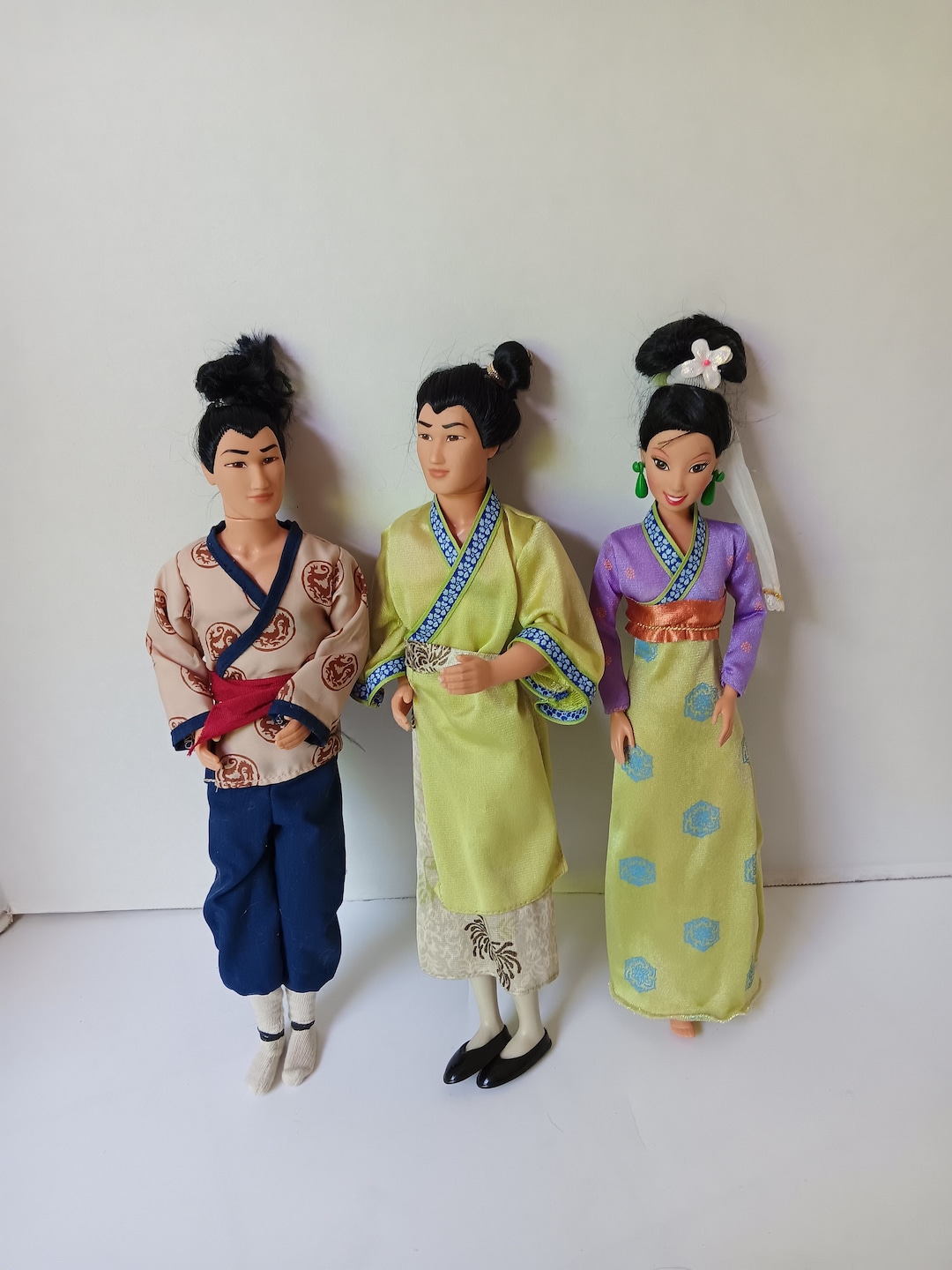 Disney Mulan Hearts of Honor Set of 3 Toy Barbie Doll Style Figurines ...
