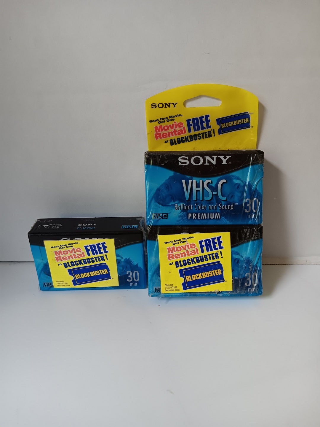 6 Pack New Sony Vhs-c Premium 30 MINUTES Blank TAPES TC-30VHGL Sealed ...