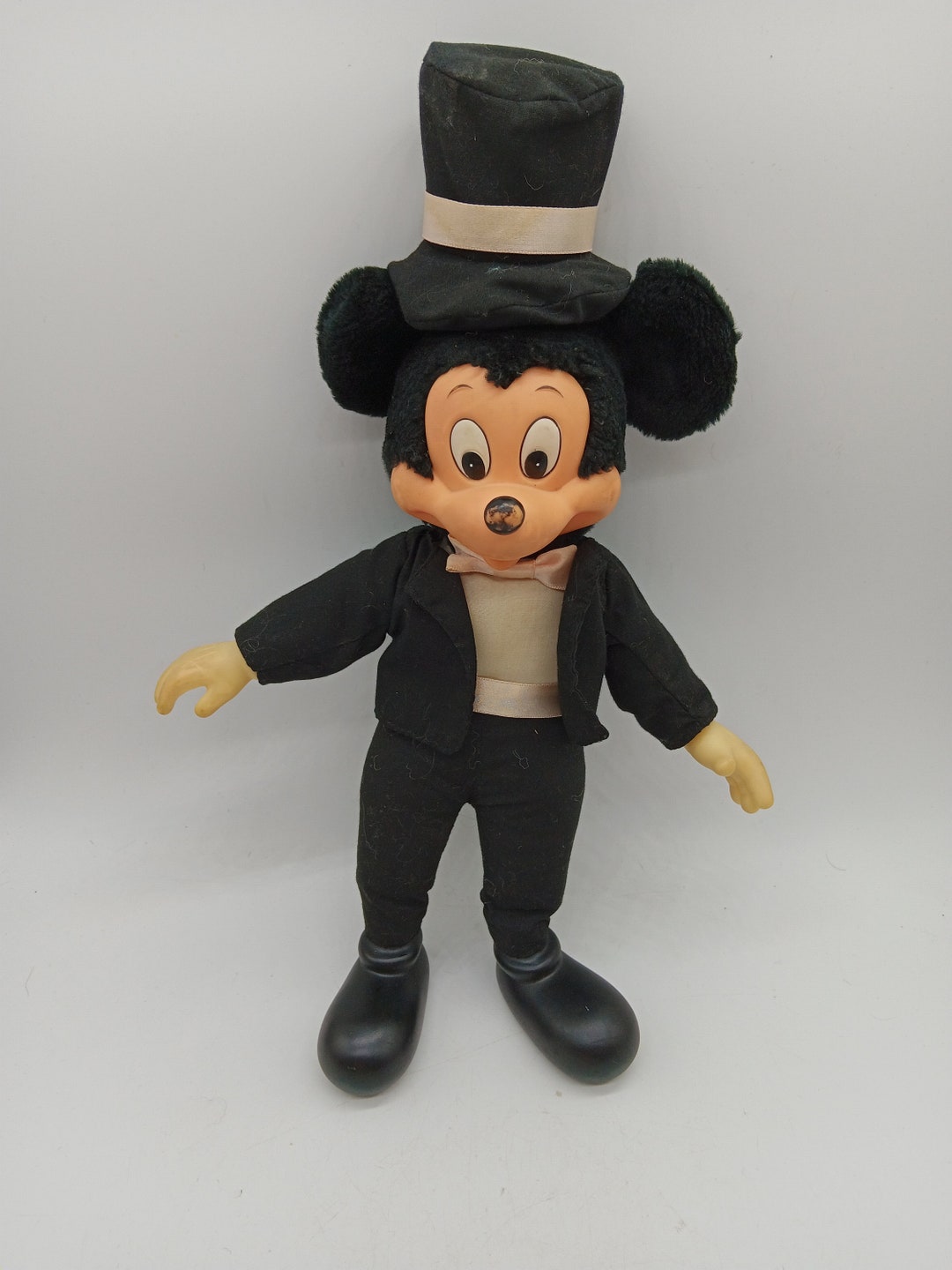 Vintage Applause Mickey Mouse Rubber Face Plush Stuffed Doll With Top ...