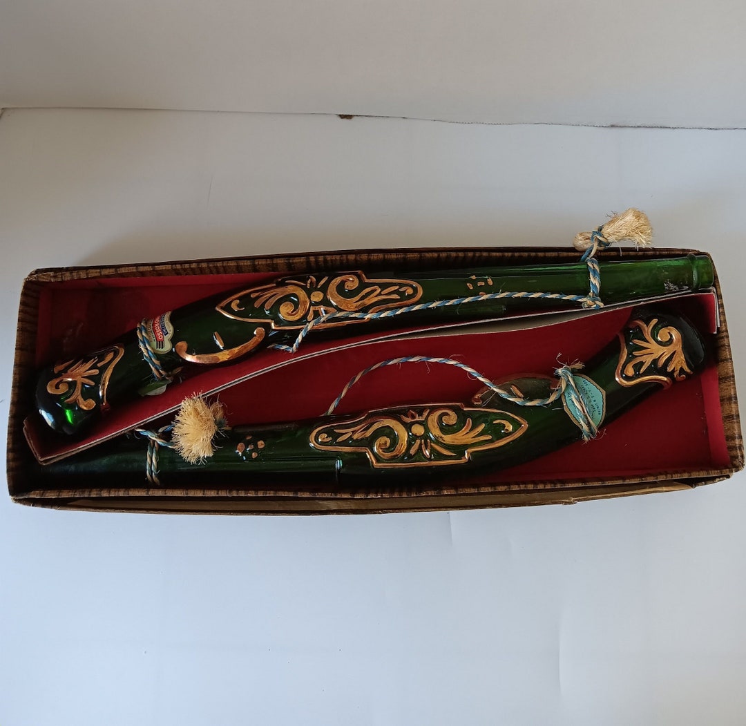 Antique Empty Glass Guns Rifle Barsottini Vino Rosso Imported by Banfi ...