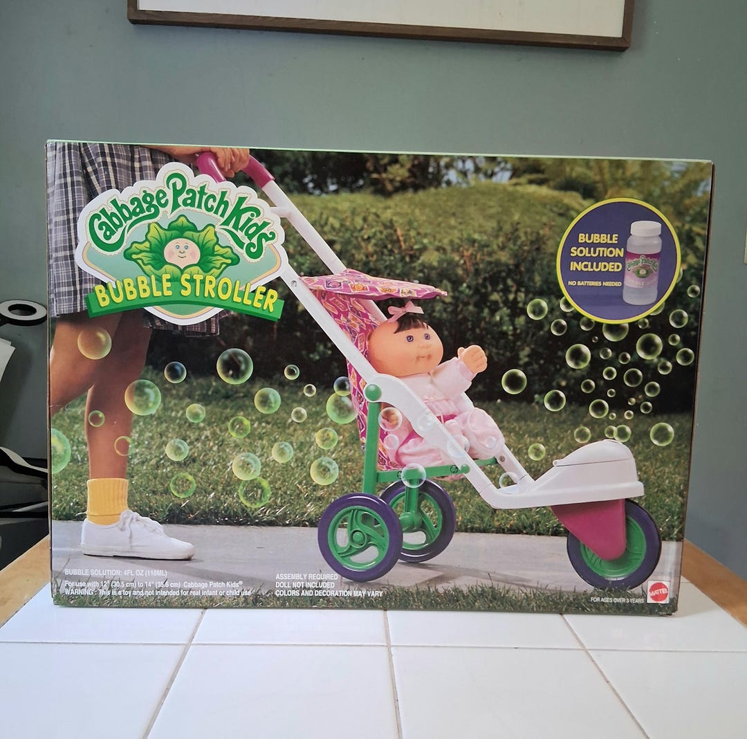 New 90s Vintage Cabbage Patch Kids Doll Bubble Stroller Toy Sealed 1996 ...