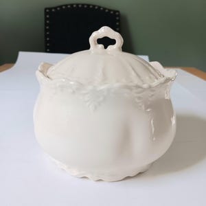 Vintage Ceramic Alberta's Molds Rose Floral Canister Jar Candy Dish ...