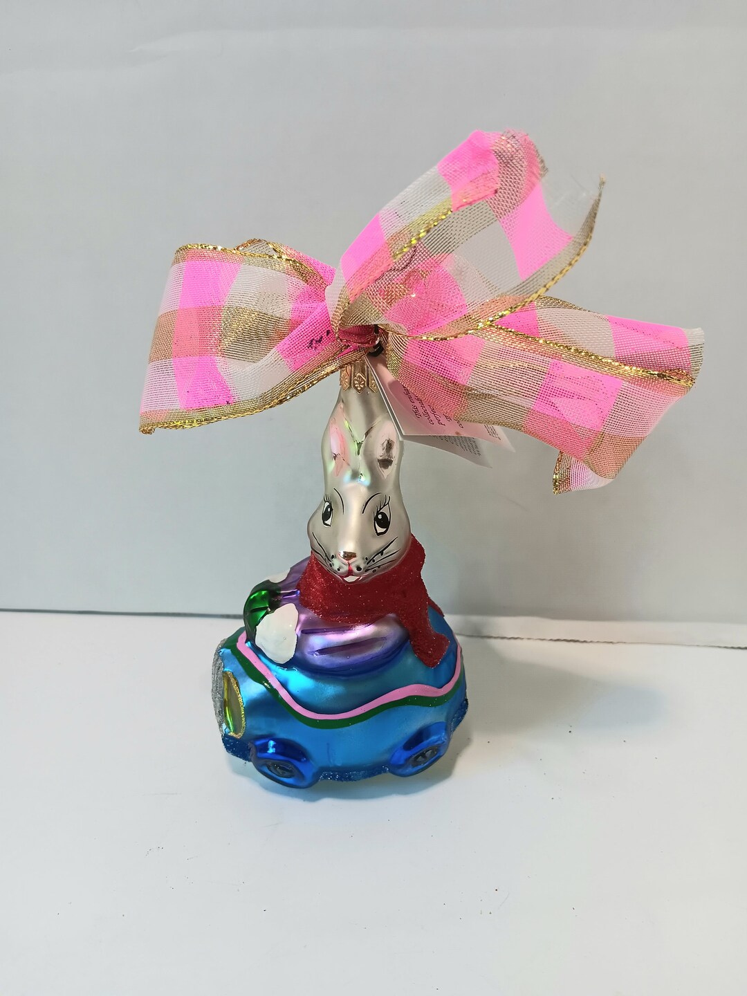 Christopher Radko Blown Glass Bunny Ornament 1996. With Tags. Vintage ...