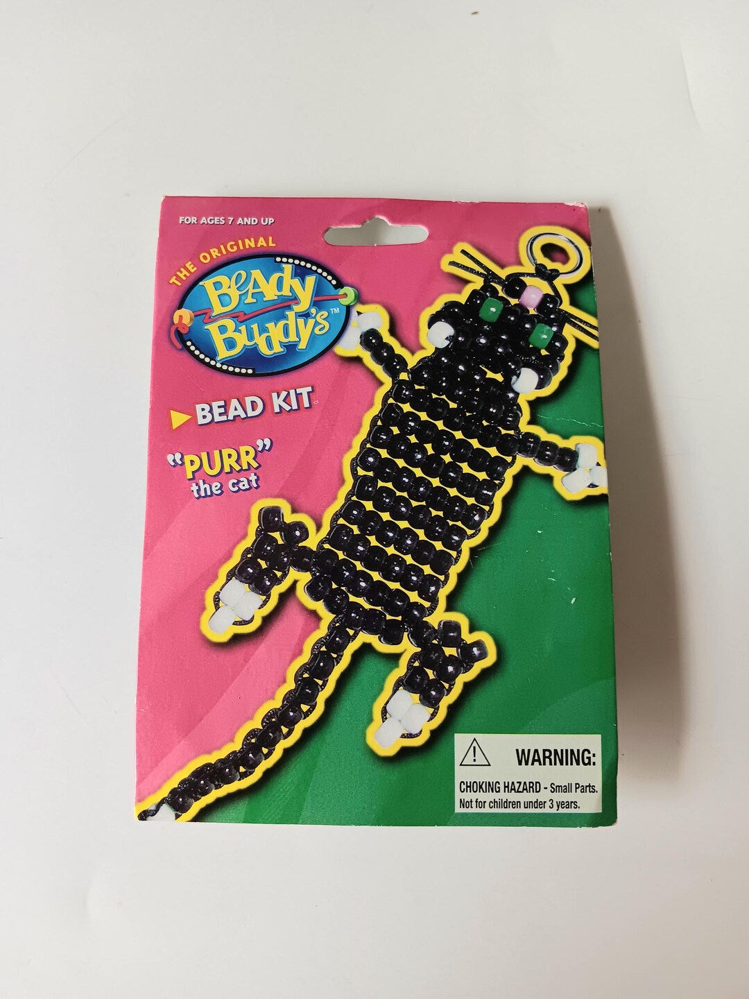 RARE 90s the Original Beady Buddies purr the Cat Toy Bead Craft Kit ...