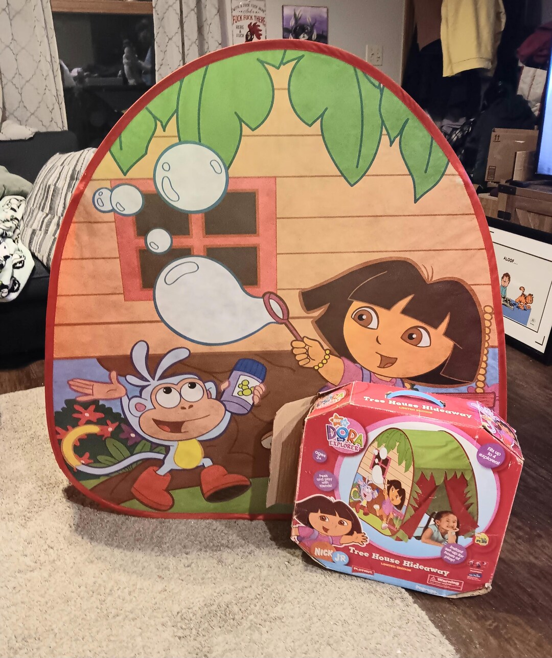 HTF Nick JR Dora the Explorer House Pop up Playhut Toy Treehouse Tent ...