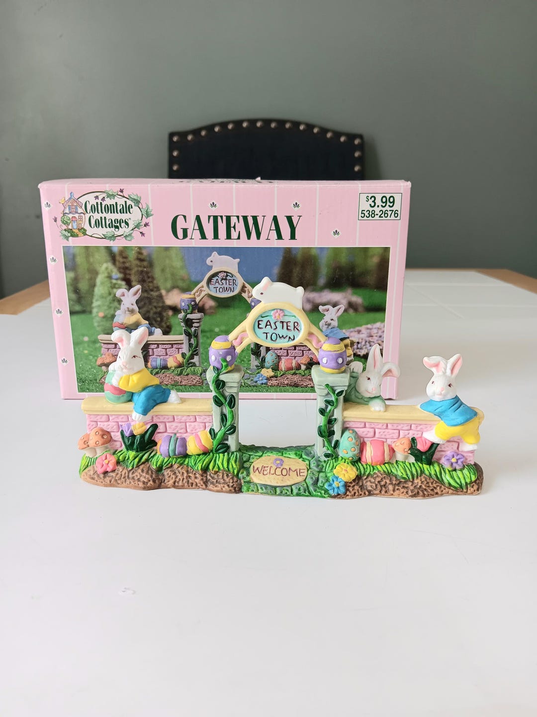 2001 Vintage Cottontale Cottages Gateway Bunny Easter Village Accessory ...
