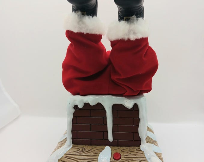 90s Gemmy Animated Santa Claus Stuck in Chimney Talking Figurine ...