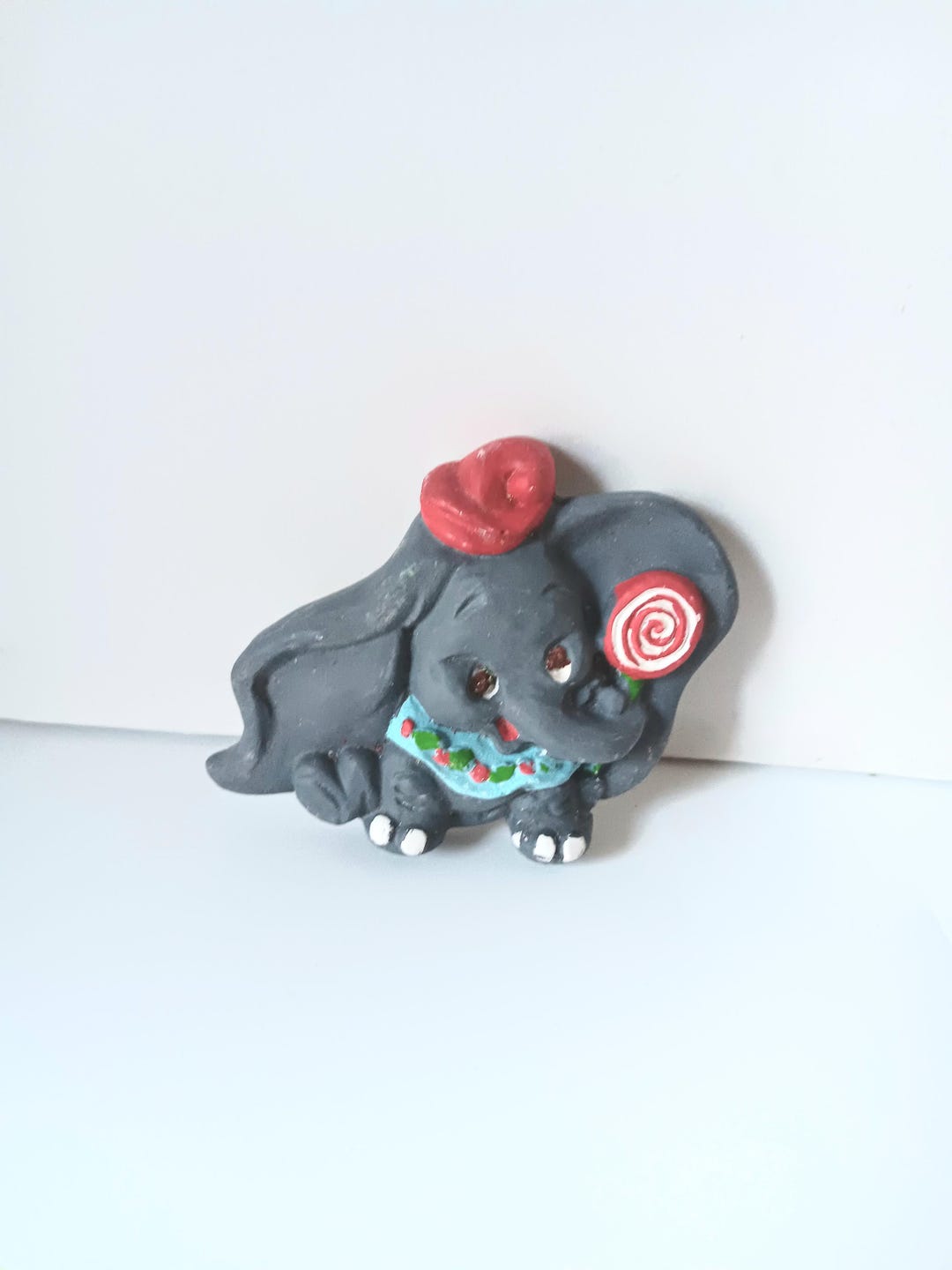 HTF Disney Dumbo Hand Painted Clay Christmas Ornament. Vintage 80s - Etsy