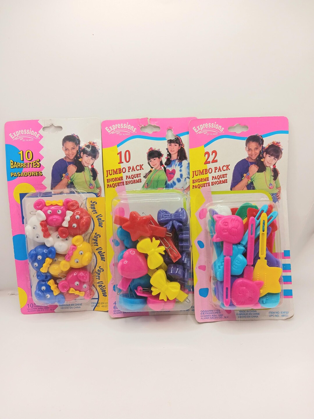 Expressions Vintage 90s Hair Barrettes Animal Stars Hearts Bows New ...