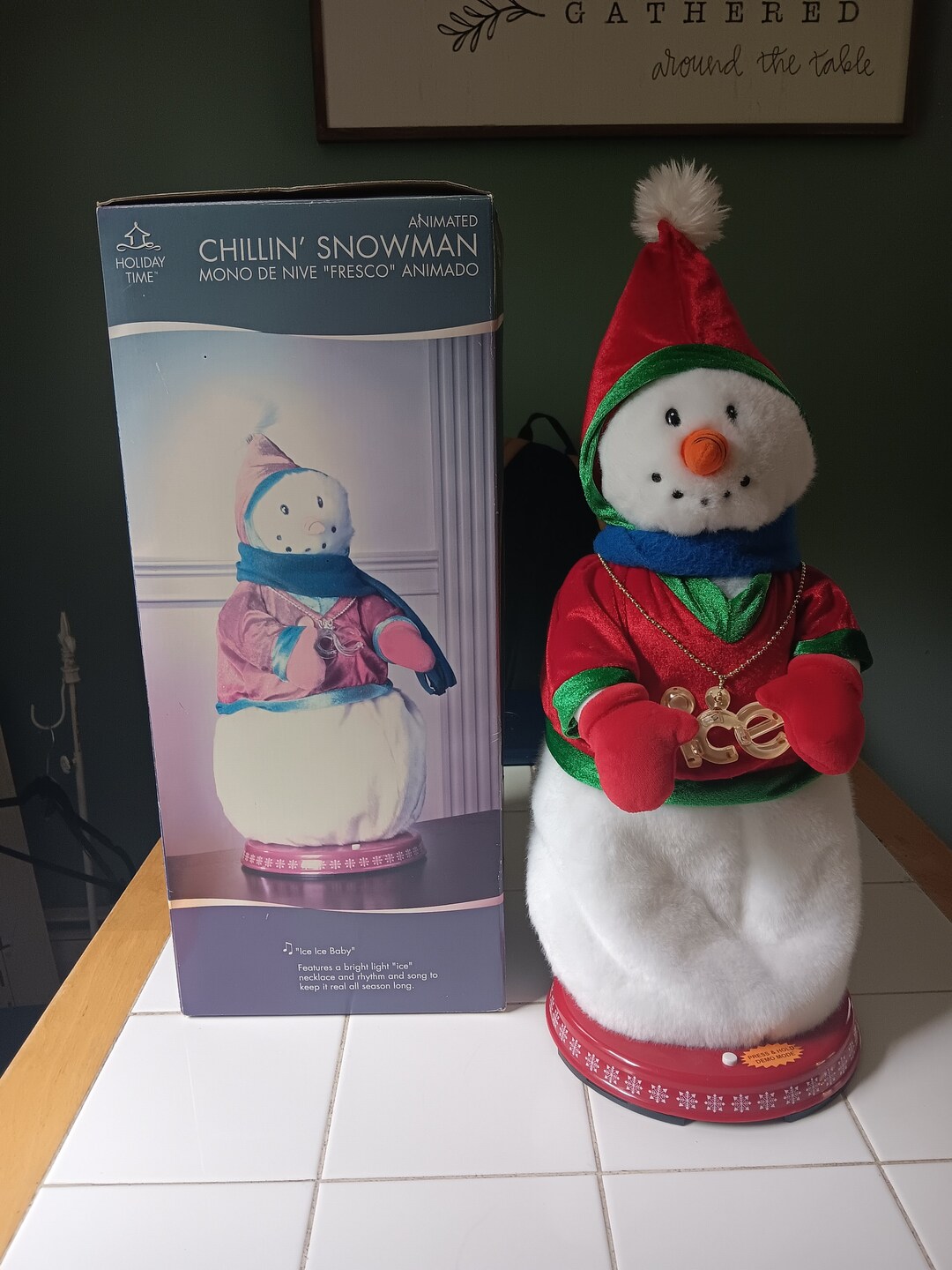 Rare Holiday Time Animated ice Ice Baby Dancing Musical Snowman VTG ...