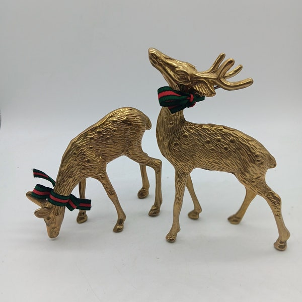 Gold Deer Figurines - Etsy