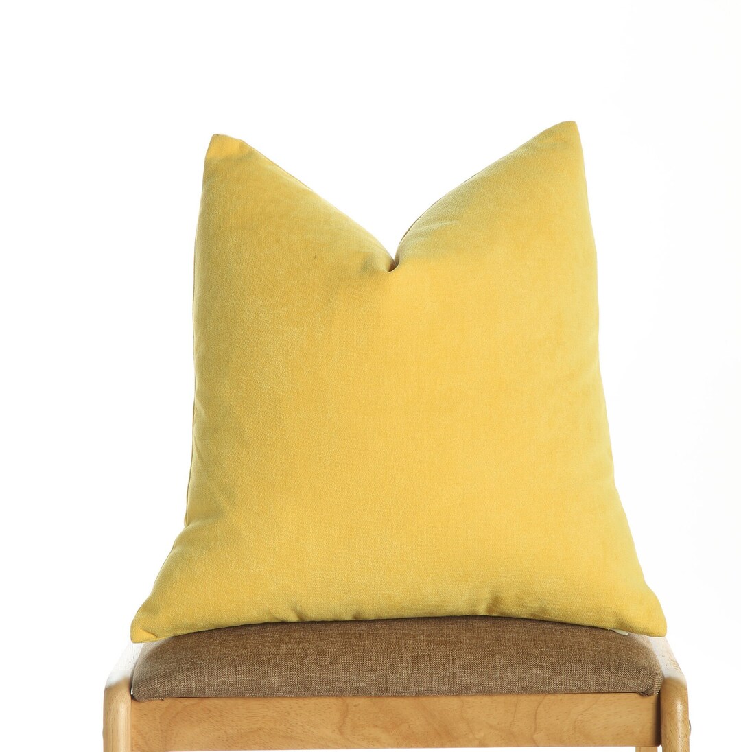 Lemon Yellow Chenille Pillow Cover, Solid Decorative Cushion,20x20 - Etsy
