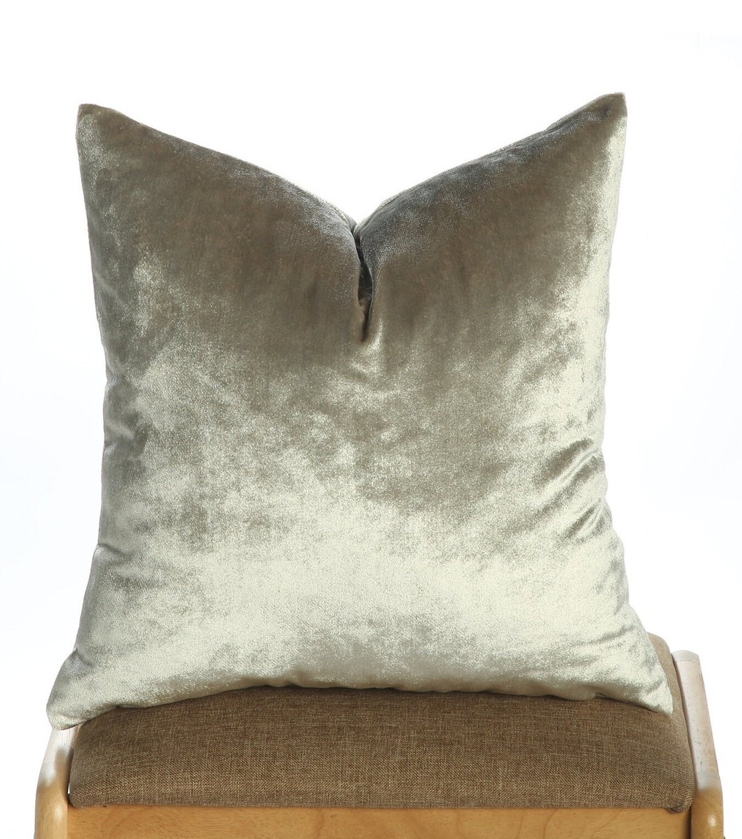 Iridescent Silver Pillow Cover,shiny Soft Gray Pillow,cotton Velvet ...