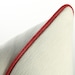 White Pillow With Red Pipping,white Linen Throw Pillows,red Pipping ...