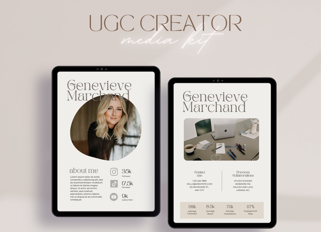 UGC Portfolio UGC Template Template Canvas UGC Media Kit Minimal Ugc ...