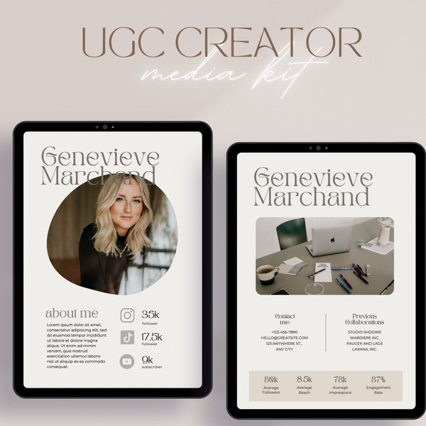 Micro Influencer Portfolio Template - Etsy