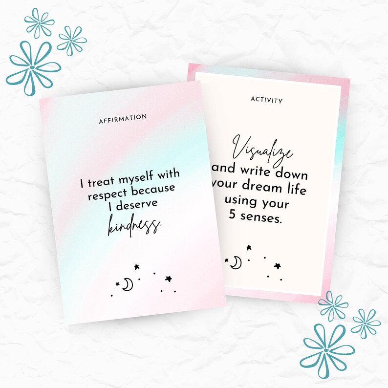 50 Self Care ACTIVITY CARDS Printable Instant Download - Etsy