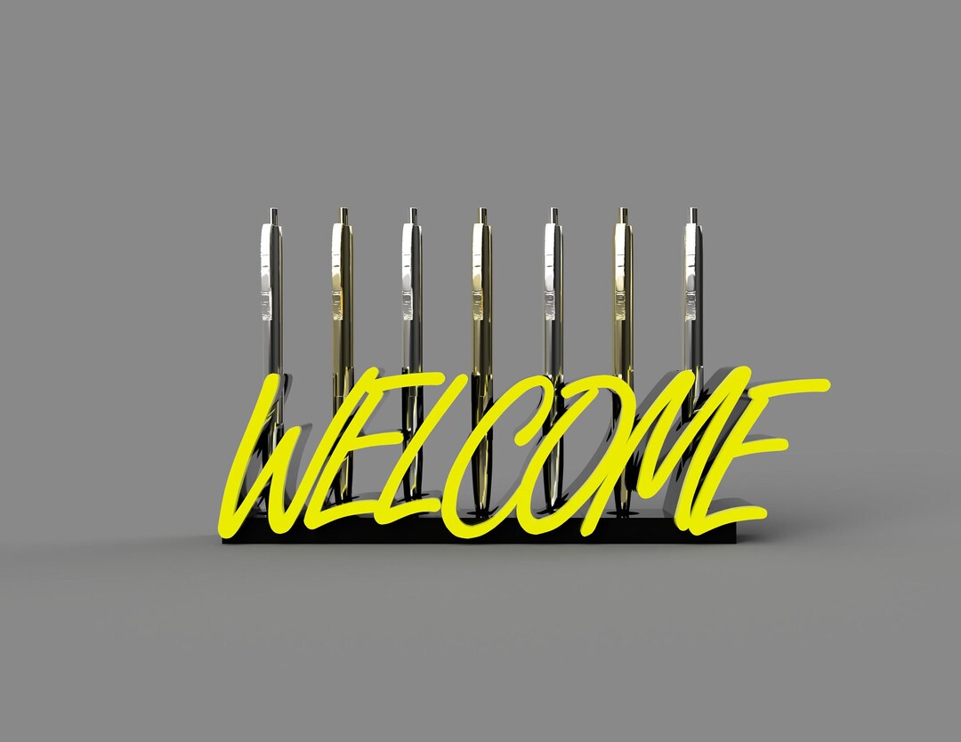 Welcome Penpot/3d Print STL/STL Pack/modern Desk - Etsy