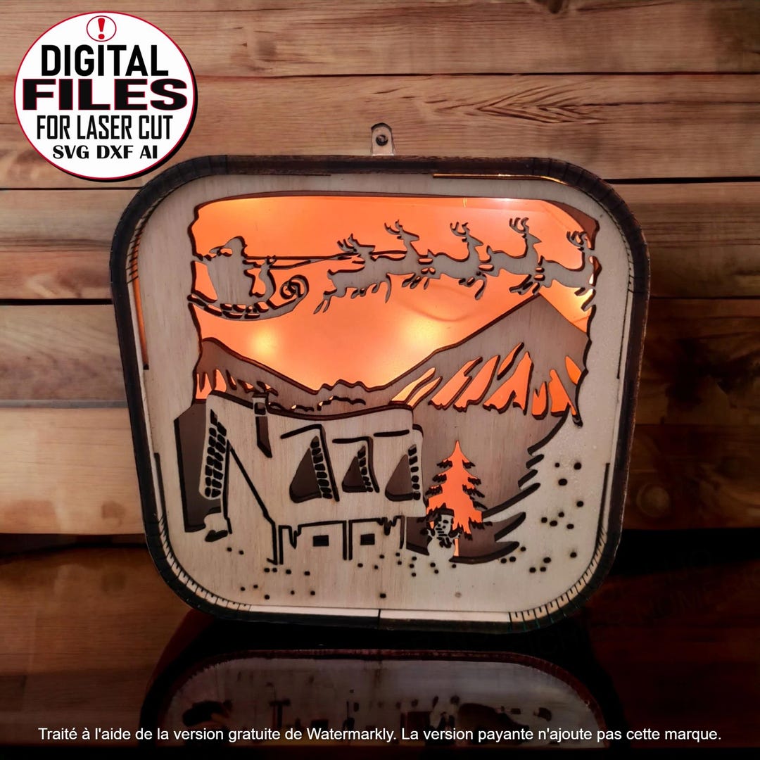 DXF Christmas Laser Cutting File - Etsy