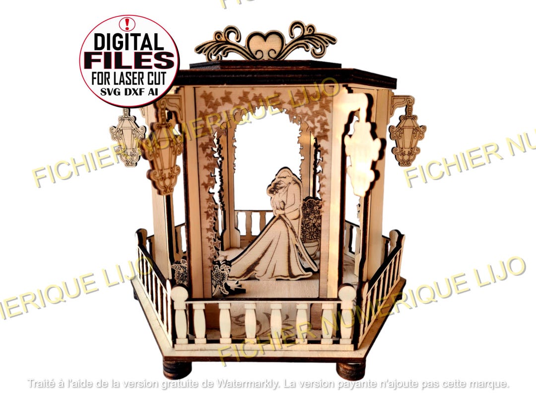 SVG DXF Laser Cut File Wedding Kiosk, Laser Married Couple - Etsy