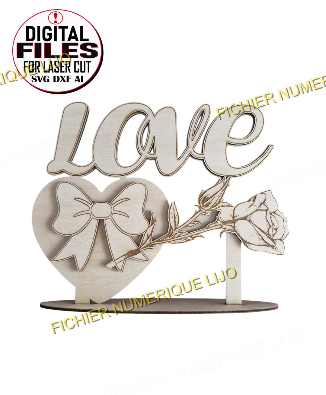 Laser Cut File DXF Heart Love - Etsy