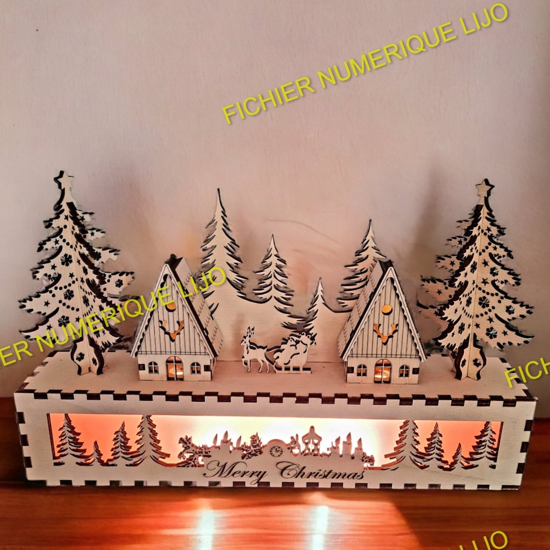 Fichier coupe laser DXF Noël laser - Etsy France