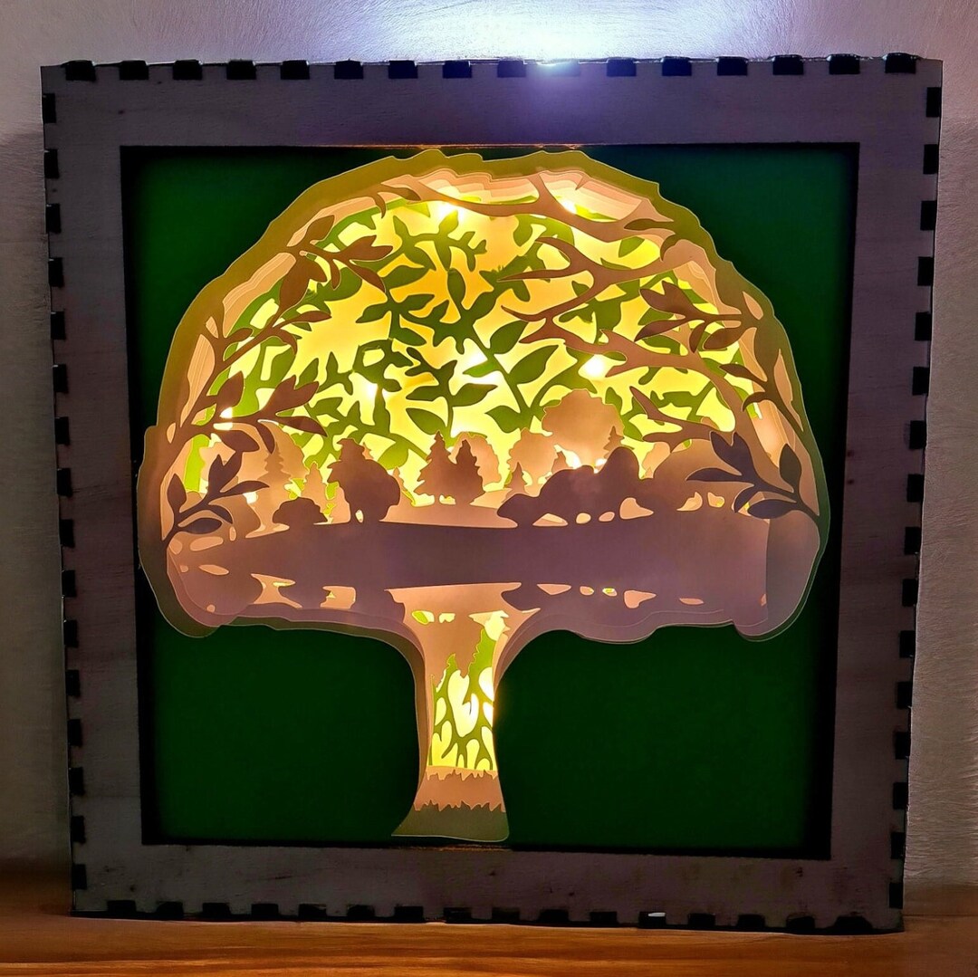 Tree Lightbox File, Nature - Etsy