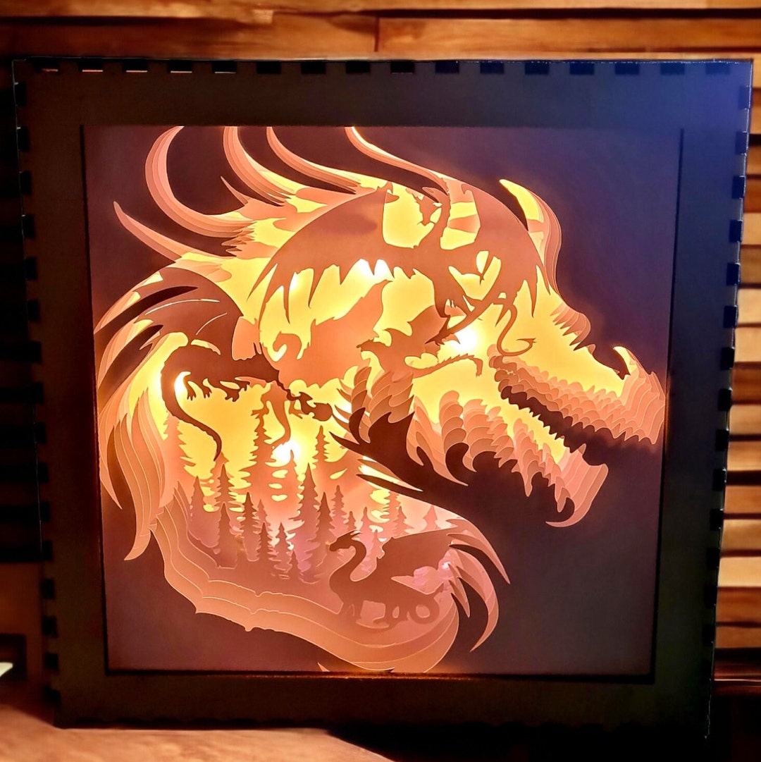 Dragon Lightbox File - Etsy