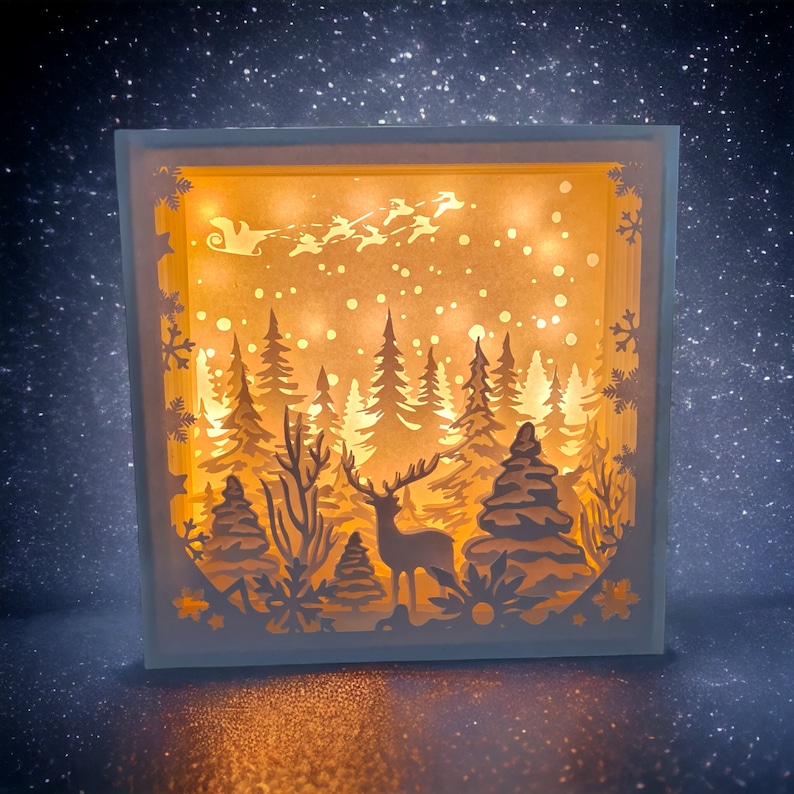 Christmas Lightbox File - Etsy