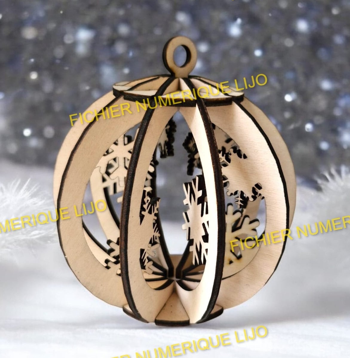 File 3 Christmas Balls Laser Cut DXF Christmas, 3 Christmas Balls 3mm ...
