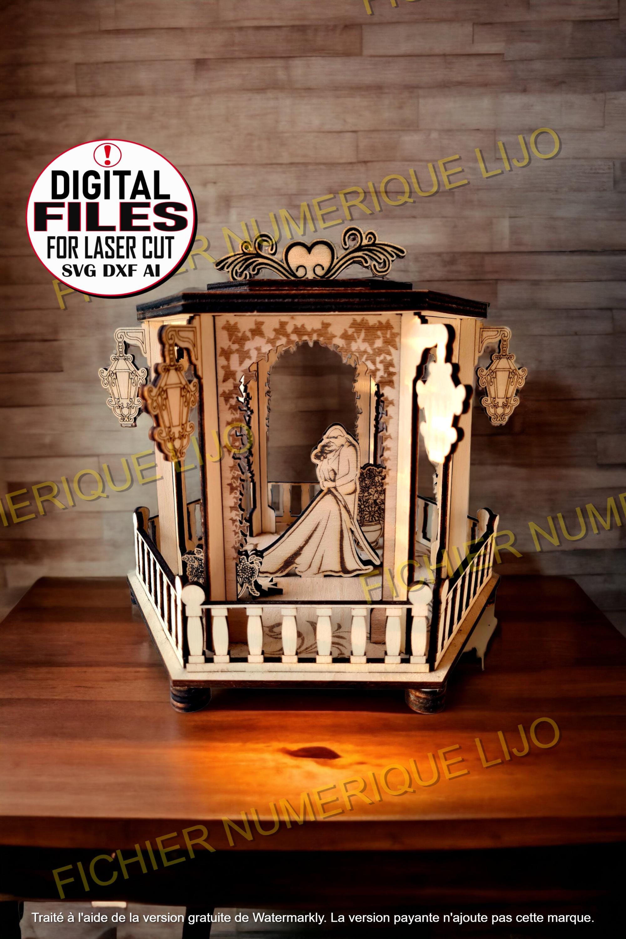 SVG DXF Laser Cut File Wedding Kiosk, Laser Married Couple - Etsy